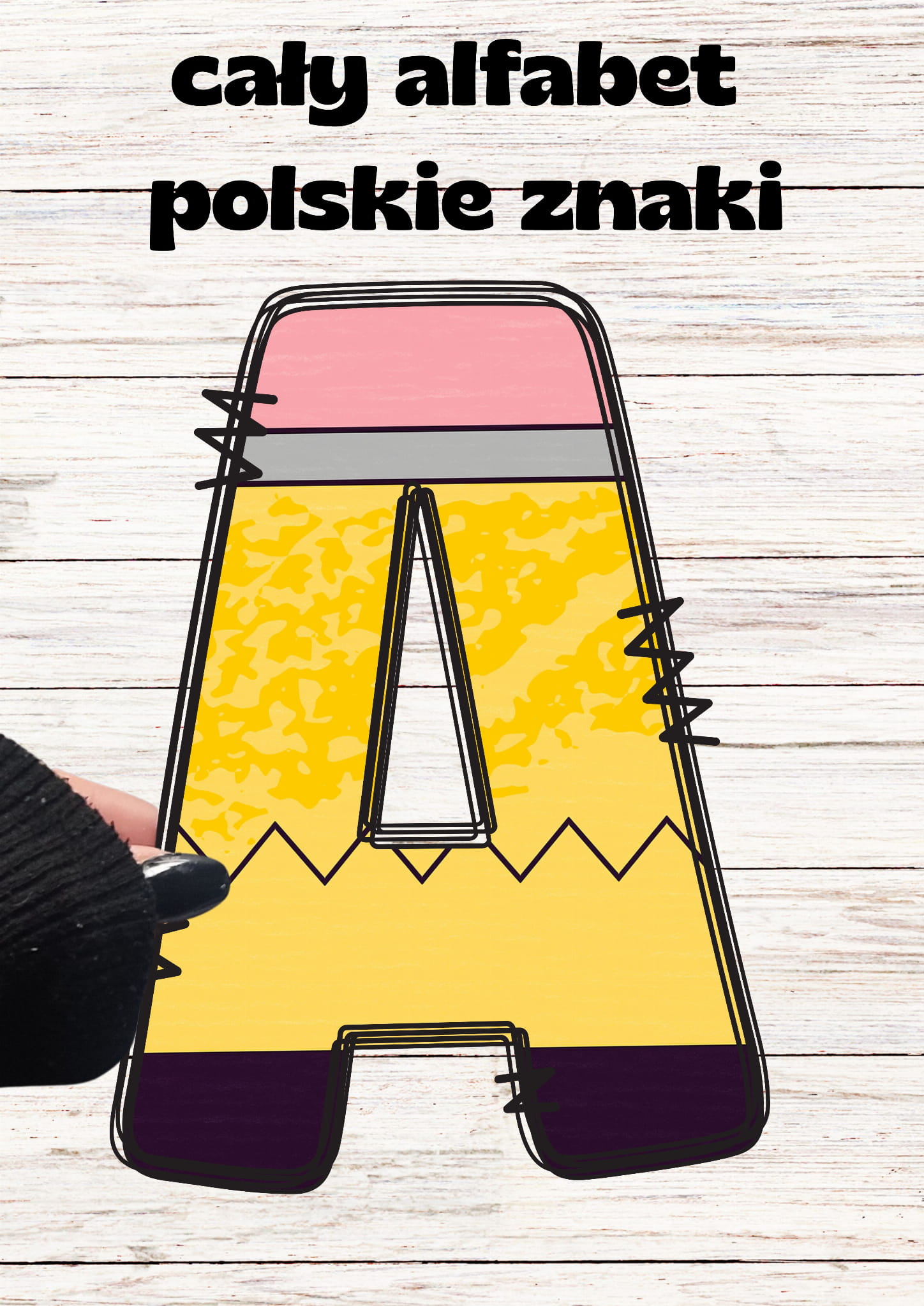 ALFABET OŁÓWEK cały polskie znaki - rozpoczęcie roku MAFIBYANN pomoce ...